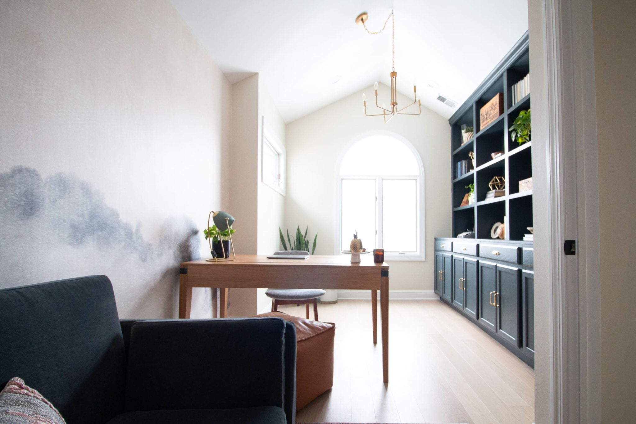 Home Office Makeover with Navy & Brass | The DIY Playbook