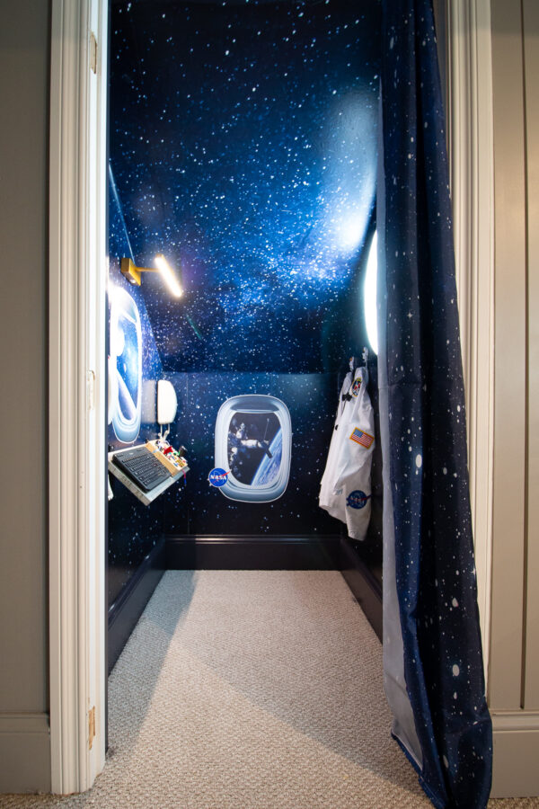 Outer Space Playroom With DIY Mission Control Board