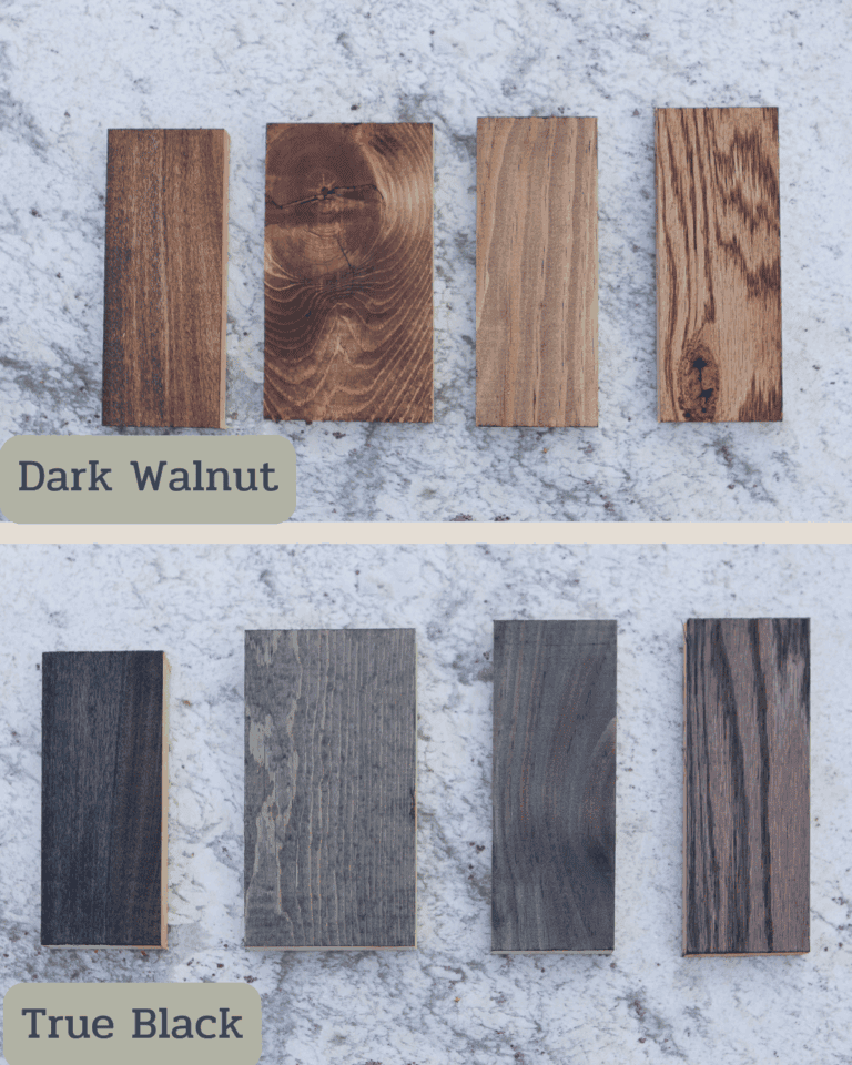Wood Stain Comparison Chart: Best Options on 4 Woods